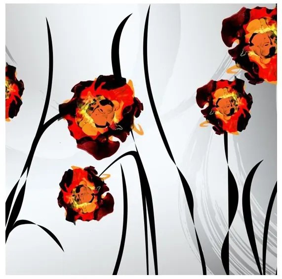 Obraz malovaných květin (40x40 cm), 40 dalších rozměrů