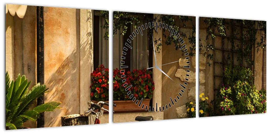 Obraz - Malebná Itálie (s hodinami) (90x30 cm)