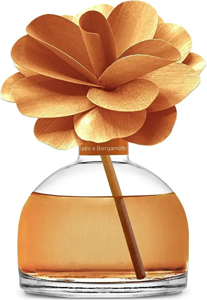 Muhà Flower difuzér s dřevěnou květinou Cedro e Bergamotto Objem: 200 ml