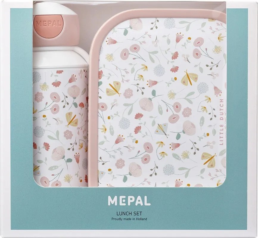 Dětský svačinový box s lahví Flowers &amp; butterflies – Mepal