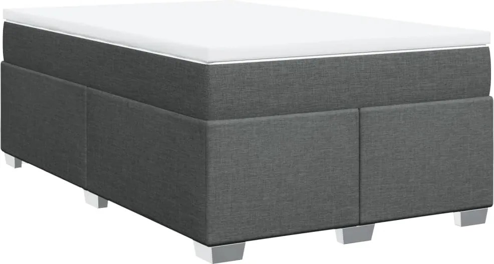 Box spring postel s matrací tmavě šedá 120x200 cm textil 3285124