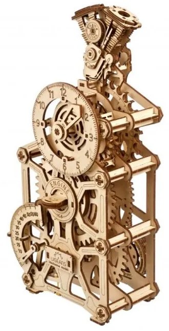 Ugears 3D mechanické puzzle Hodiny motoru 265 ks