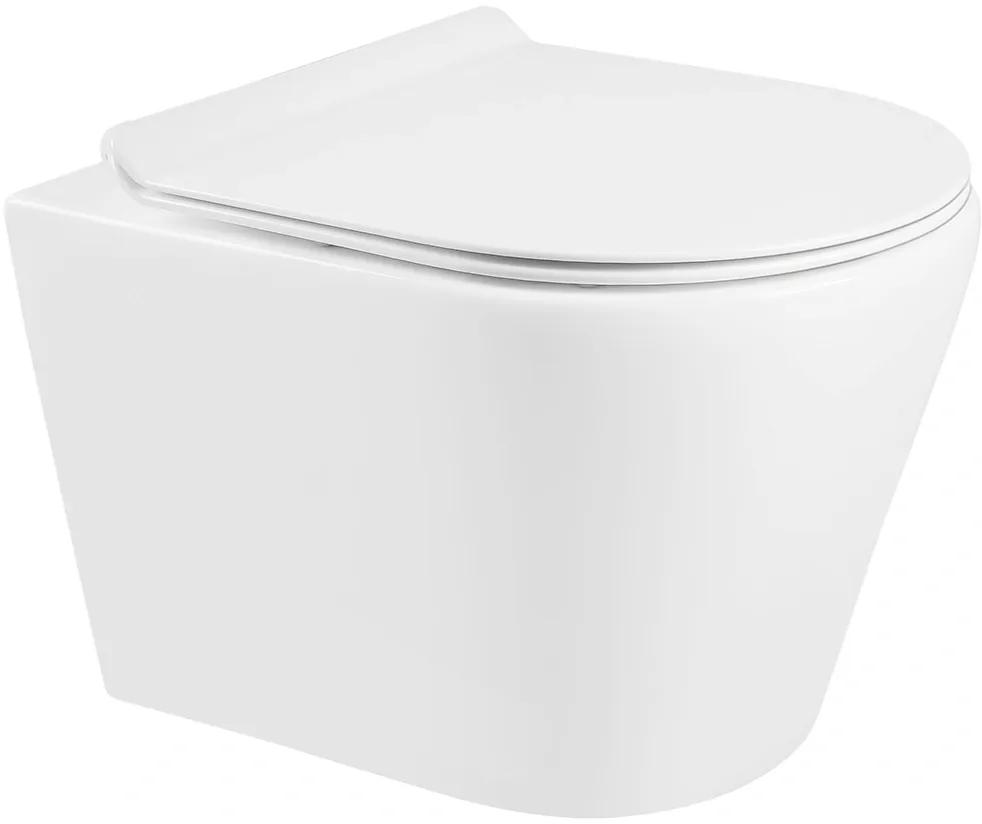 Závěsný WC set MEXEN RICO 36,5 cm s prkénkem UNO bílý