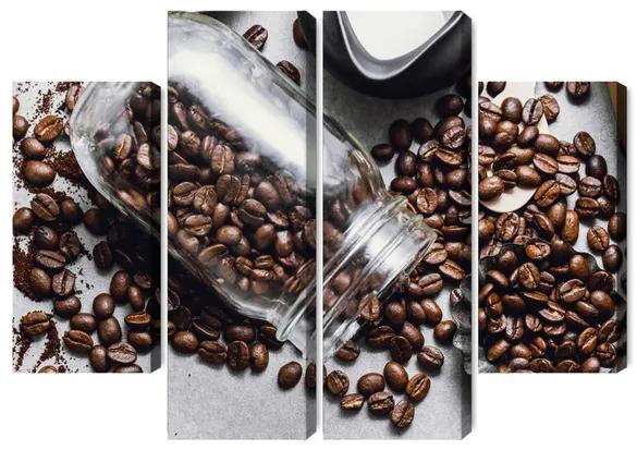 Vícedílný obraz Ingredience Pro Přípravu Kávy Nedostatek Nedostatek Přírodní plátno 200x150