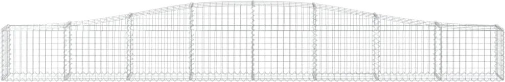 Klenuté gabionové koše 5 ks 400x30x40/60 cm pozinkované železo 3145790