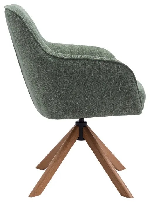 Designová otočná židle Sanjaya II lesnická zelená