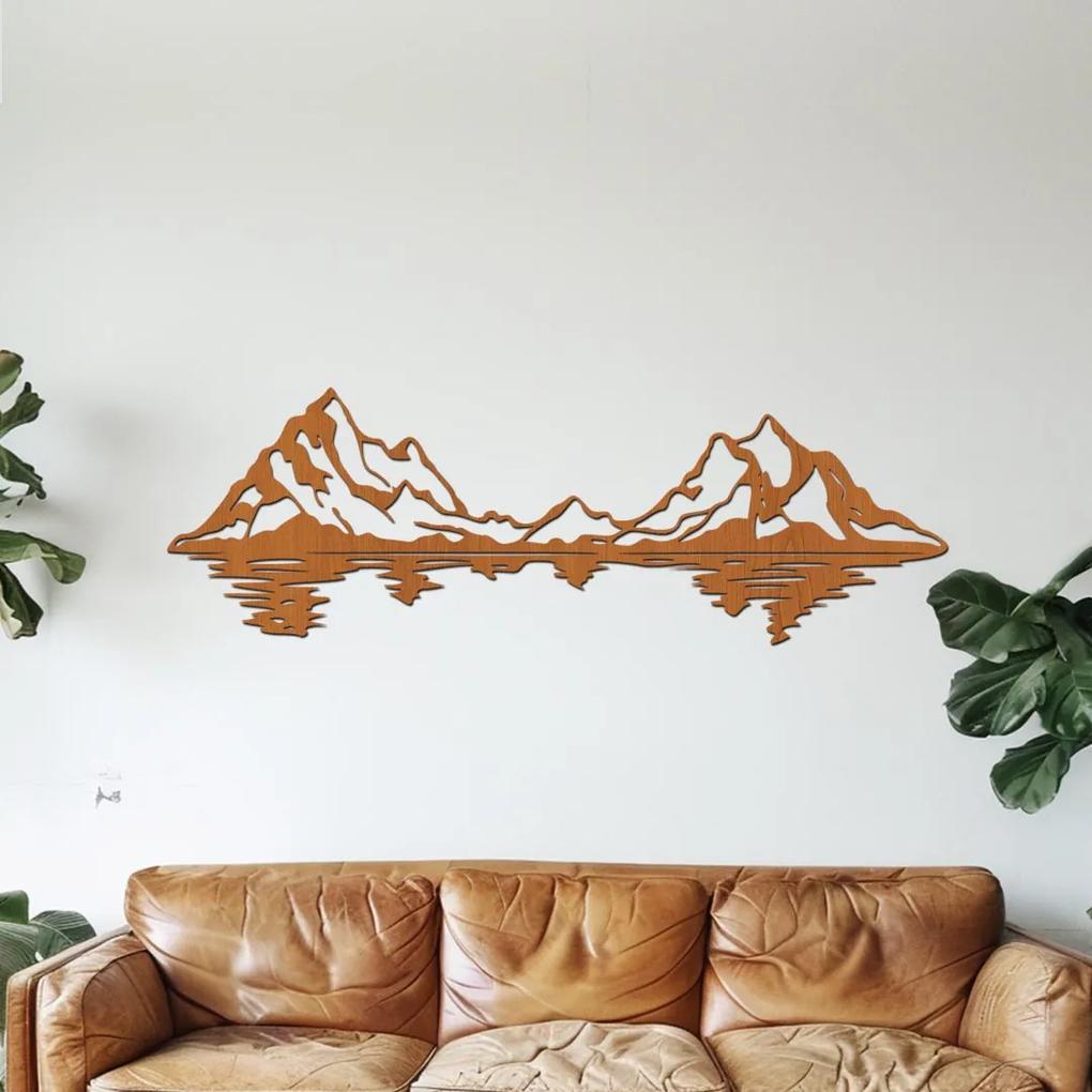 dřevo života Dřevěné hory s vodou na zeď Rozměry (cm): 40x11, Barevný vzor: Horský dub