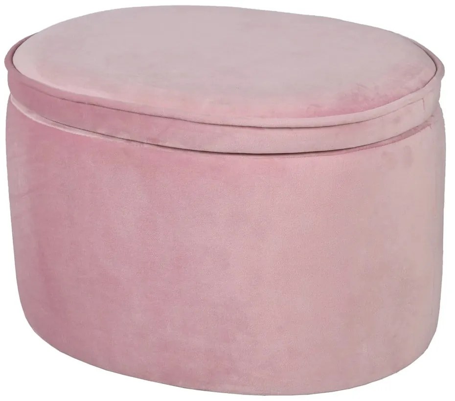 Světle růžový sametový dětský puf Lil Sofa – Roba