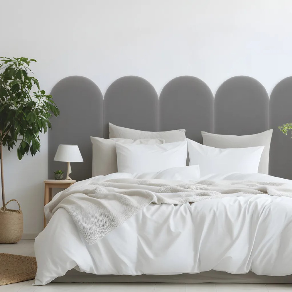 Sametový čalouněný panel - Oblouk - 30x100cm Farba: Grafit