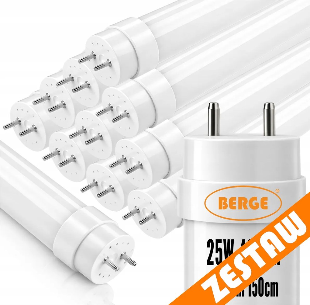 10x LED trubice 150cm T8 25W 3375lm 4000K - neutrální bílá