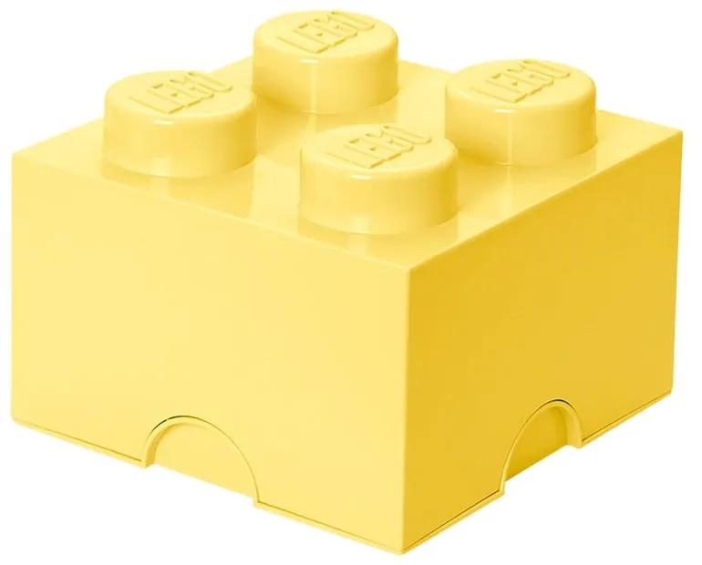 Světle žlutý úložný box čtverec LEGO®