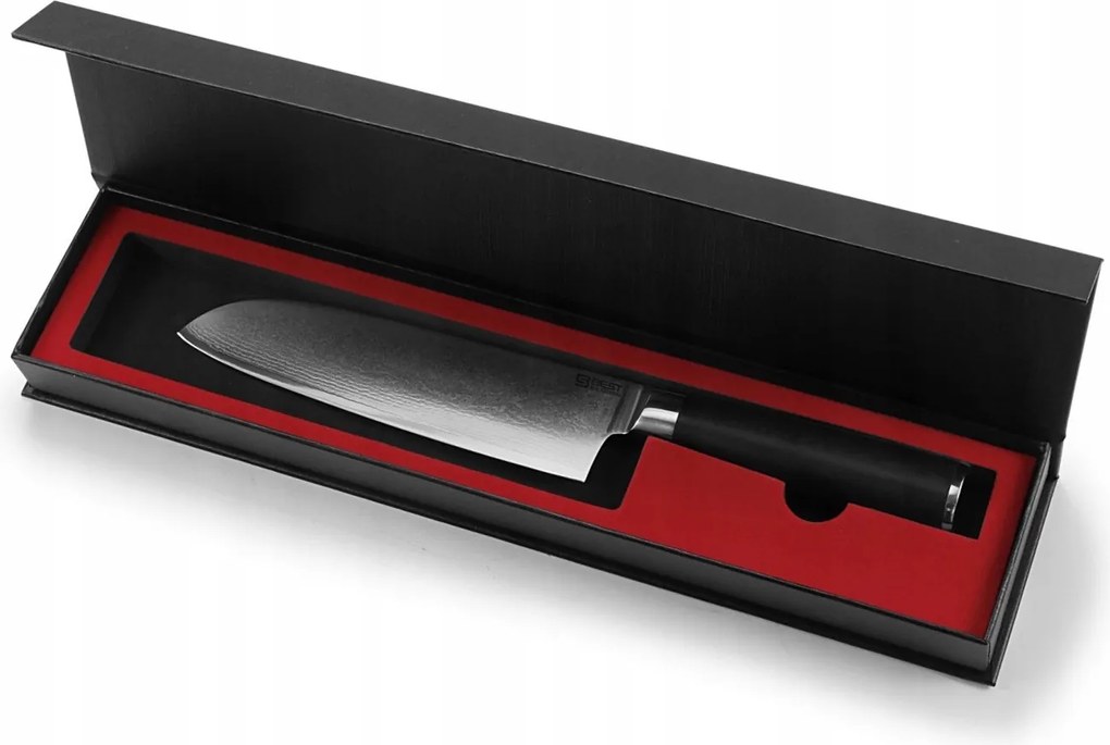 Kuchyňský sekáček ostrý na Zeleniny, pevný G10 Dárek k Vánocům, Nůž Santoku