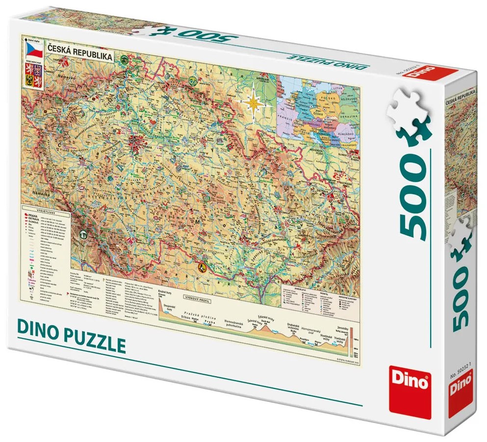 Dino Puzzle Mapa České republiky 500 dílků