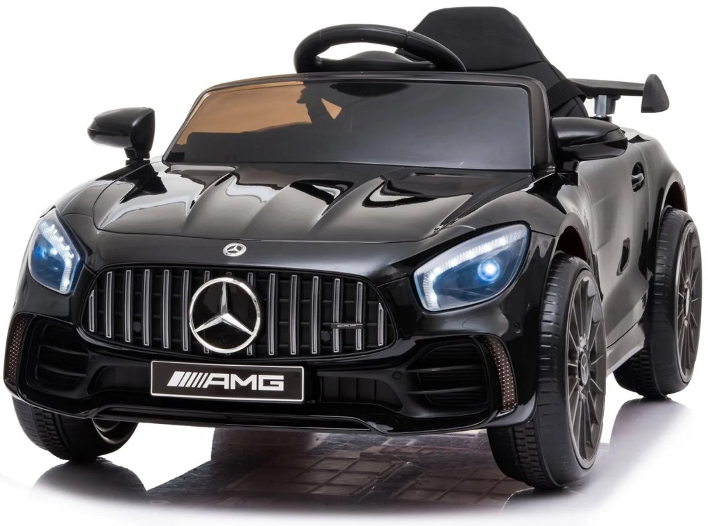 Dětské elektrické autíčko s dálkovým ovládáním BestBerg BBCC-50B – Mercedes-Benz AMG GT R / nosnost 25 kg / Li-Ion baterie / černá