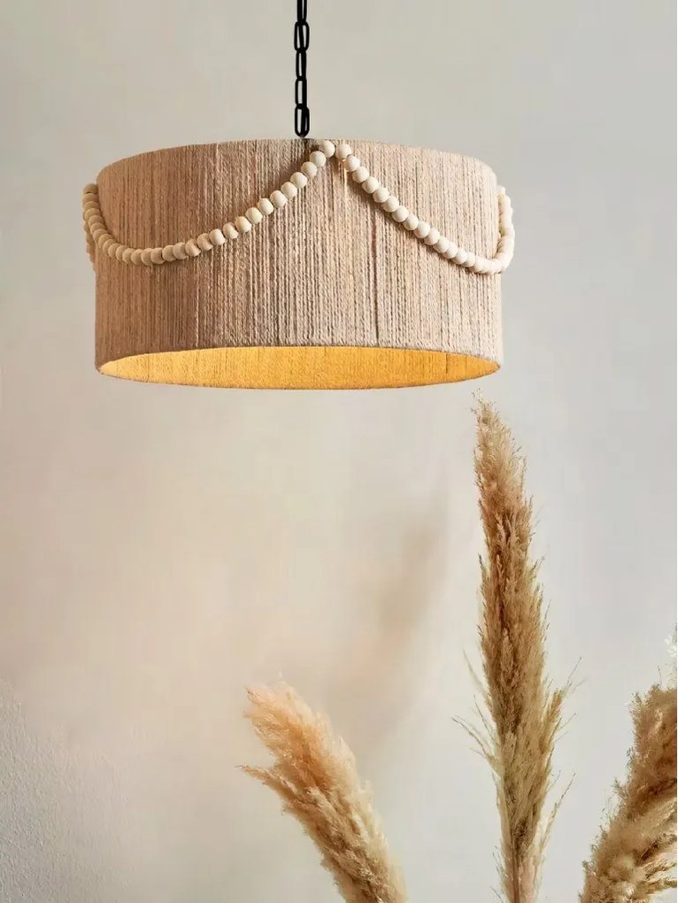 Toolight Toolight, stropní svítidlo 40cm, 1xE27, APP1741-1CP, přírodní hnědá, OSW-05123