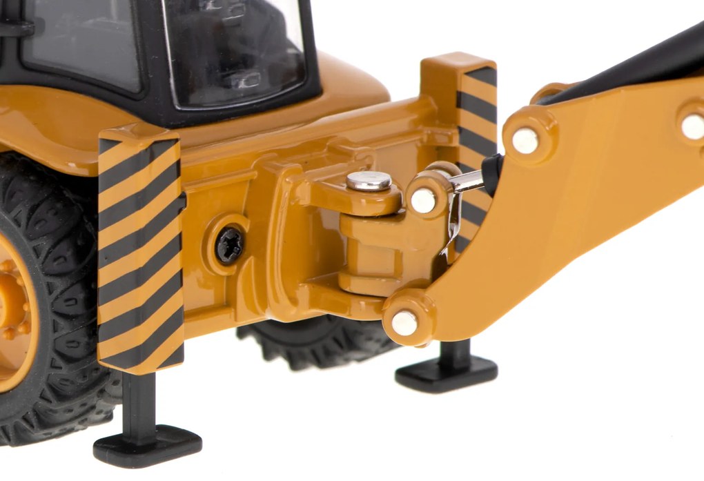 Creative Corner Bagr s nakladačem, buldozer s lžící Kovový model H-toys 1704 1:50