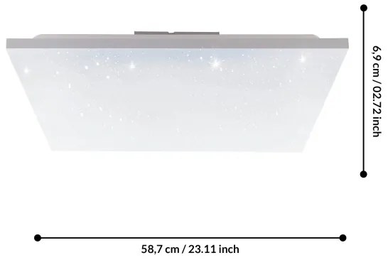 Eglo 75618 - LED Přisazený panel CALEMAR-S LED/32W/230V 4000K 60x60 cm
