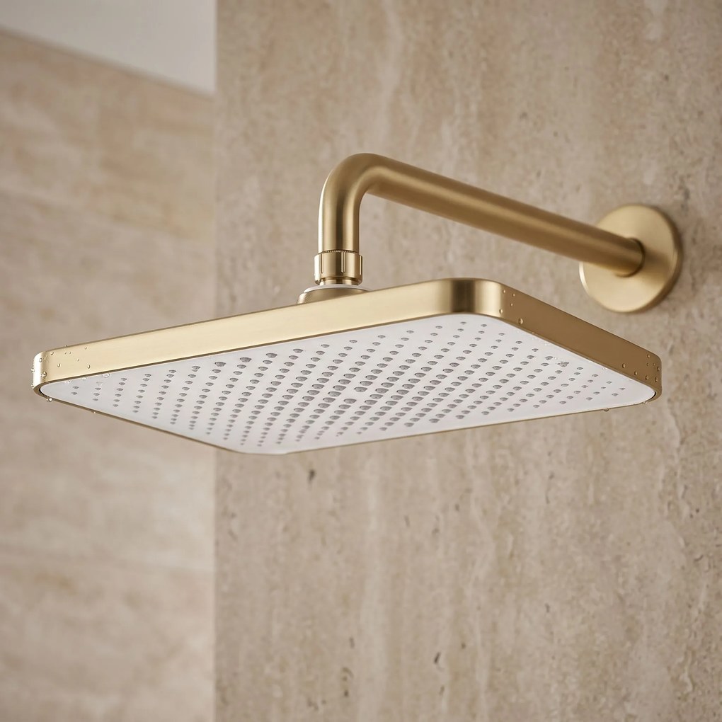 Rea, Obdélníková dešťová sprcha REA JS-032 Brushed Gold, REA-P0396