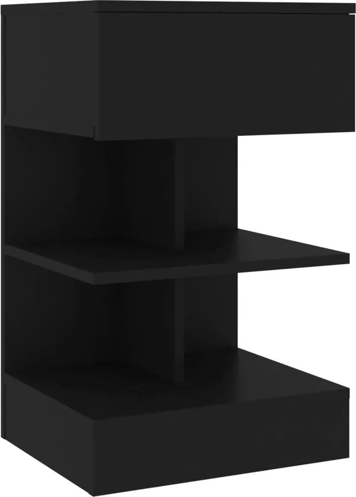 vidaXL Noční stolek 40 x 35 x 65 cm dřevotříska [808650] Barva: Bílá
