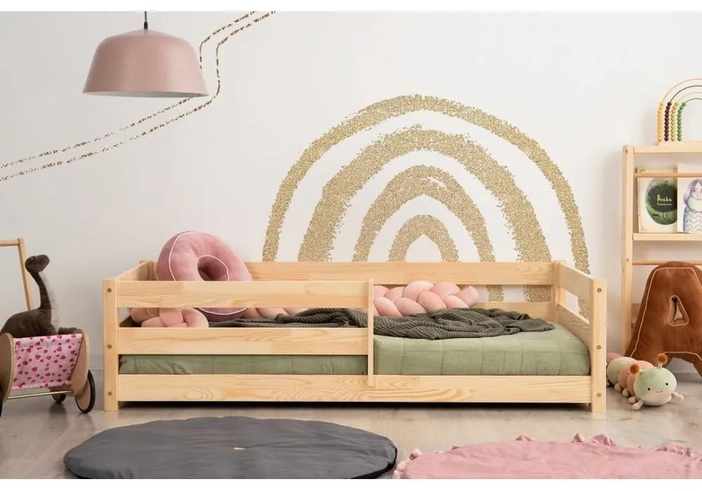 Dětská postel z borovicového dřeva v přírodní barvě 120x200 cm Mila CPD – Adeko