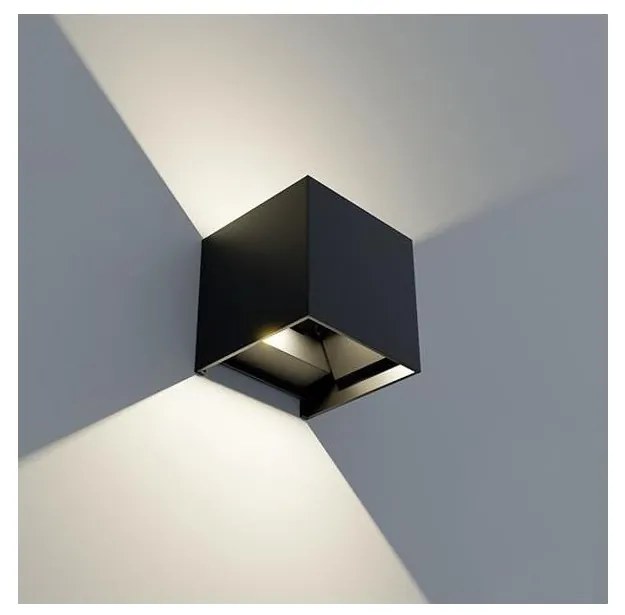 APLED - LED Venkovní nástěnné svítidlo CUBE 2xLED/3W/230V IP65