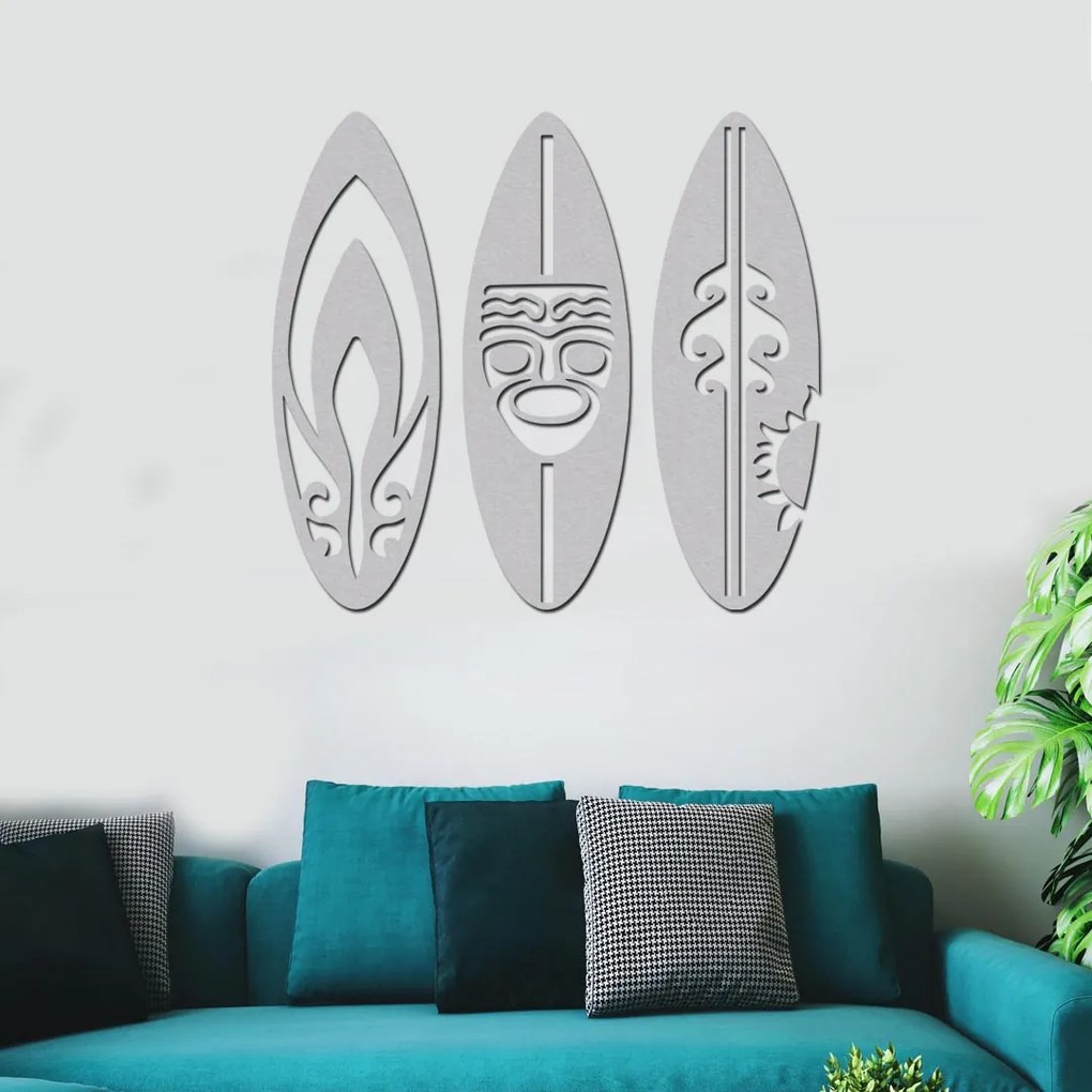 dřevo života Dřevěná dekorace na zeď SURF Zvolte barvu dekoru: Bílá, Rozměry šxv (cm): 90x90