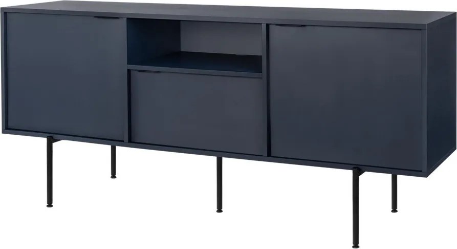 Tmavě modrý TV stolek 180x79x50 cm Bau – noo.ma