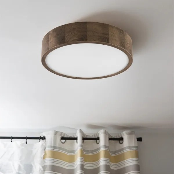 Brilagi - LED Stropní svítidlo CARVALHO 2xE27/15W/230V dub ořech pr. 37 cm