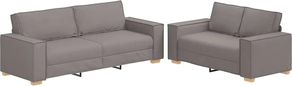 2dílná sedací souprava s poduškami taupe textil 3324697