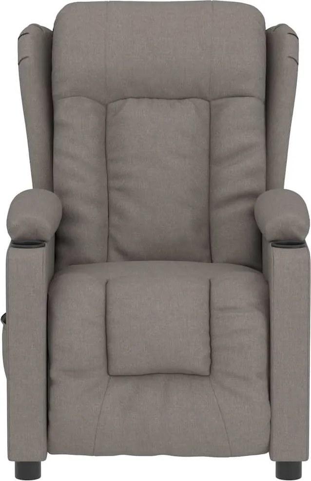 Elektrické polohovací křeslo taupe textil 3098785