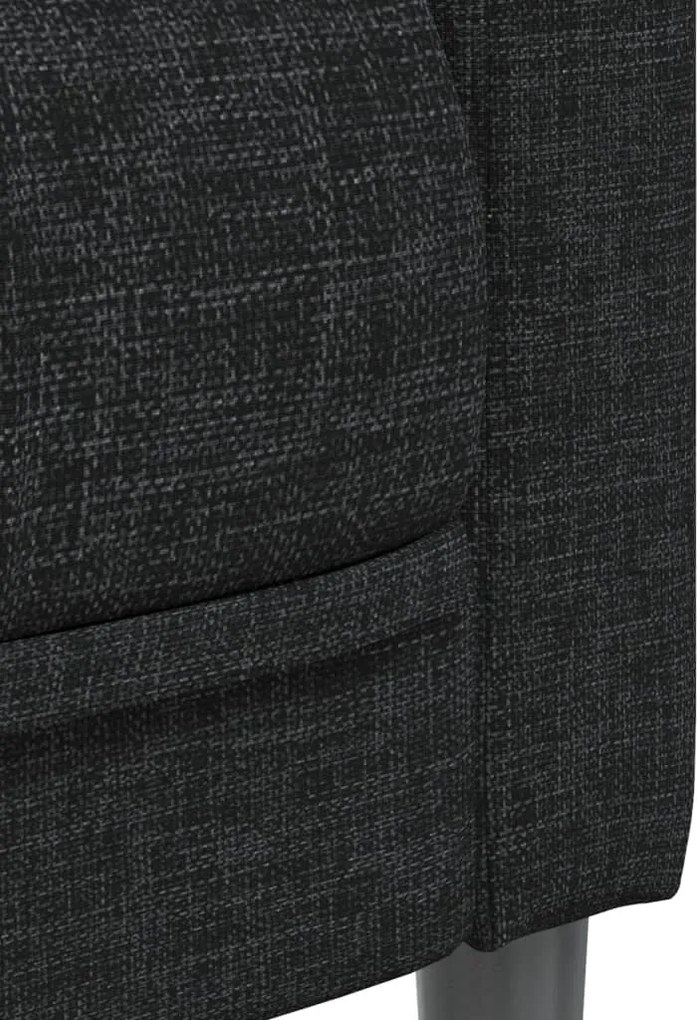 3dílná sedací souprava černá textil 3209231