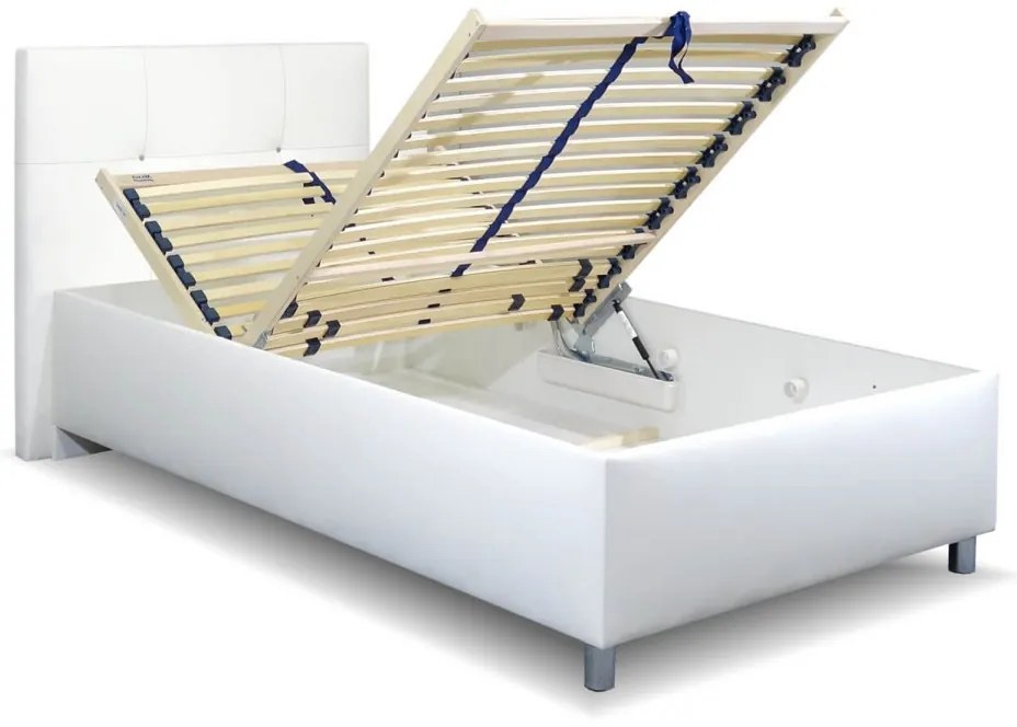 Čalouněná postel s úložným prostorem Crissy, 90x200 INTENA