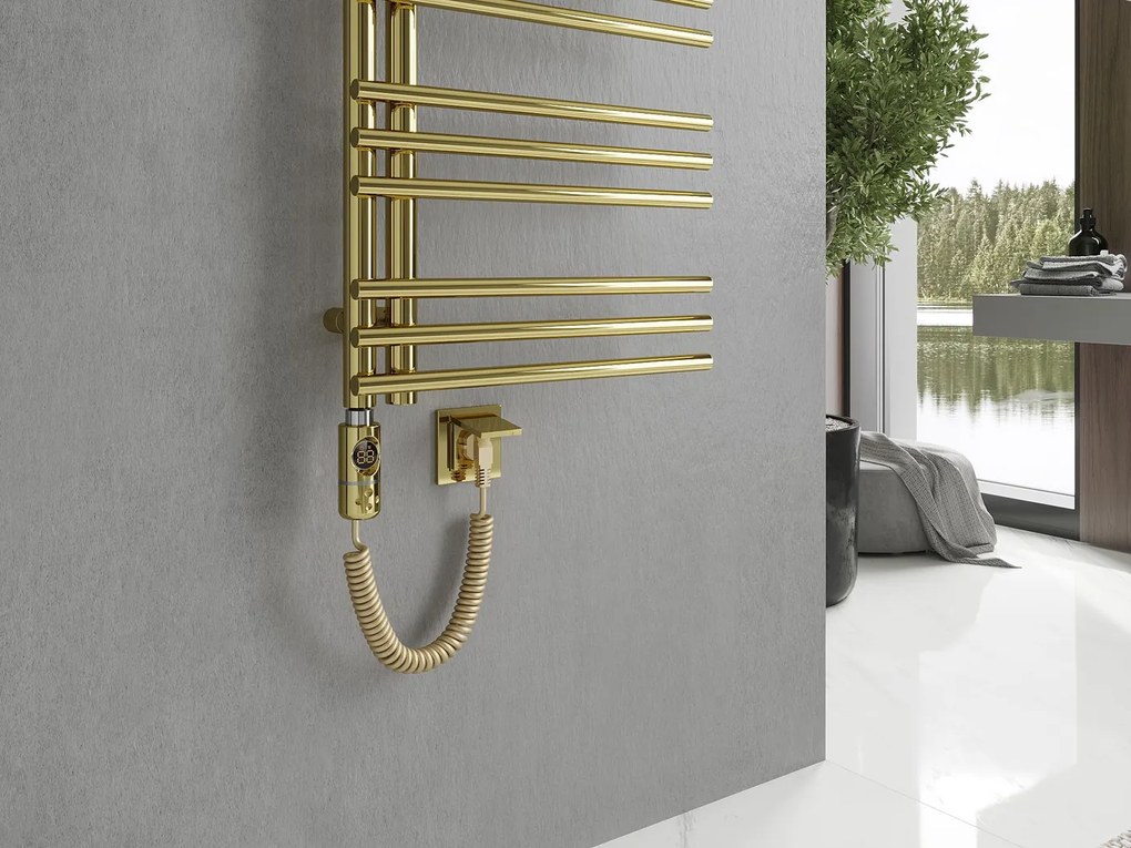 Mexen Neptun, elektrické topné těleso 1400 x 500 mm, 600 W, zlatá lesklá, W101-1400-500-2600-50