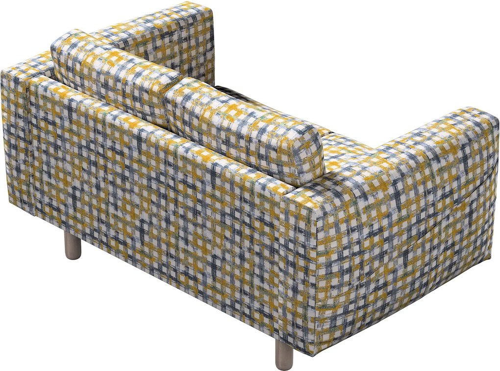 Potah na pohovku IKEA Norsborg 2-místná barva modrá látka pletený vzor, vzorované