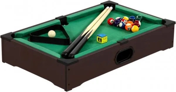 Mini kulečník pool s příslušenstvím 51 x 31 x 10 cm - tmavý OEM M40541