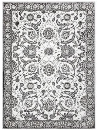 koberec MATEO 8037/644 Moderní rám, květiny strukturální šedá velikost 240x330 cm | krásné koberce cz