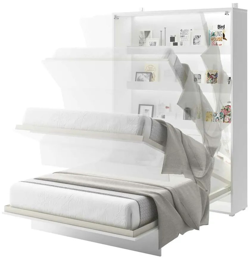 Lenart výklopná postel Bed Concept BC-02 (120) - bílý lesk