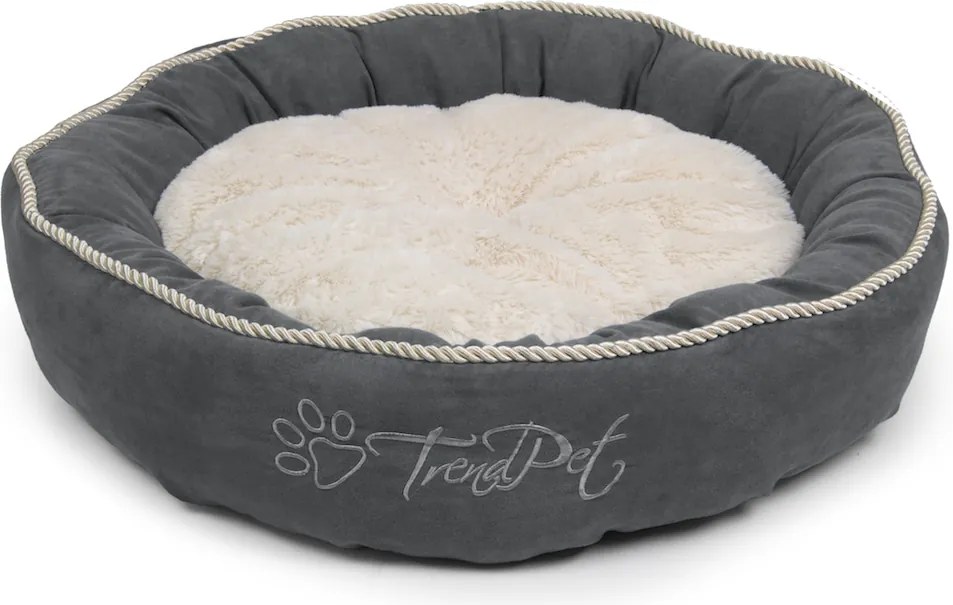 TrendPet Luxusní pelíšek Royal Bed šedý VELIKOST: S -  průměr 40 cm