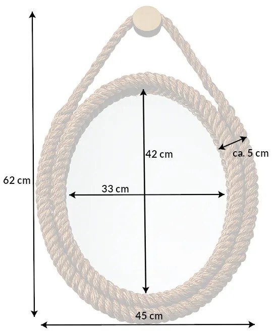 Designové nástěnné zrcadlo Nikolas 62 cm