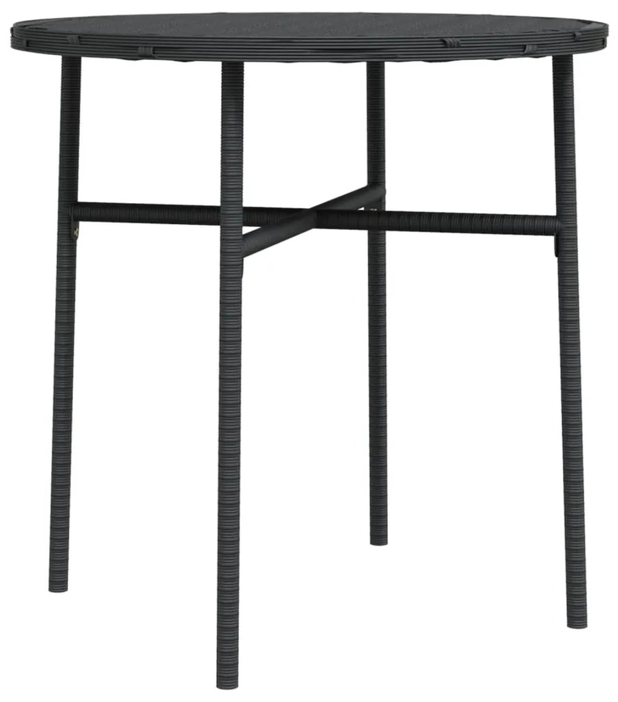 317174 vidaXL Čajový stolek černý 45 cm polyratan