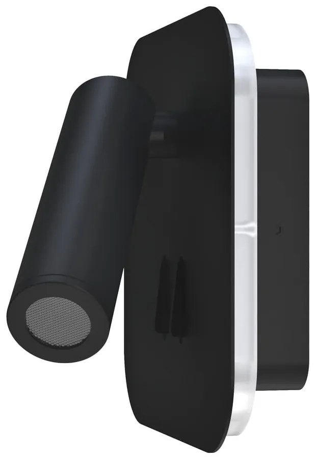 Černé nástěnné svítidlo SULION Milu, délka 13 cm