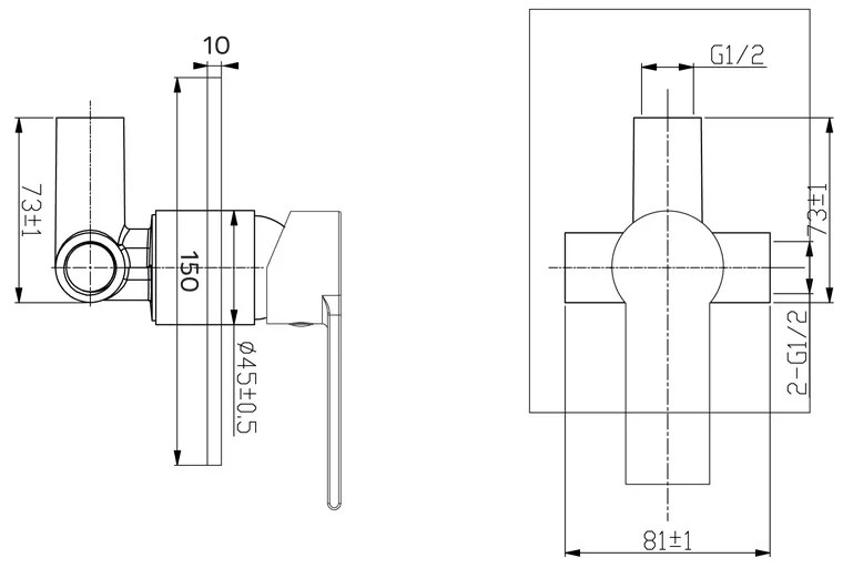 Mereo Mereo, Podomítková baterie s bidetovou sprchou, Dita, Mbox, hranatý kryt, chrom, CBE60105DBS