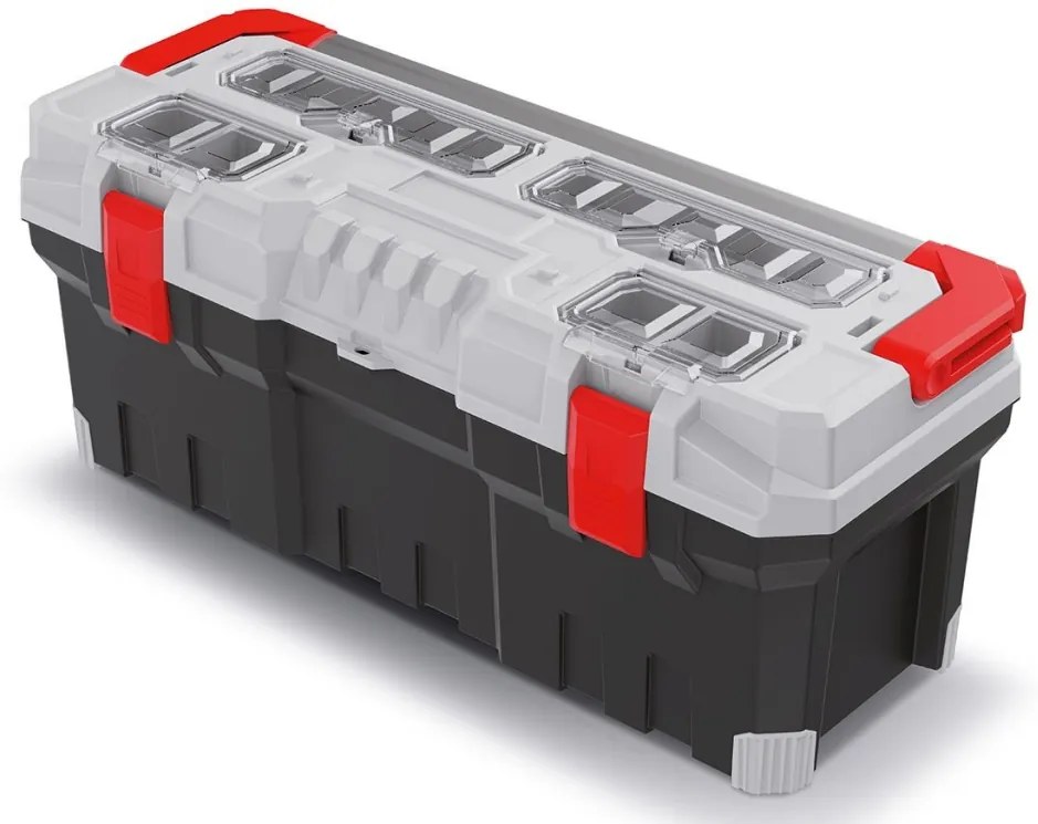 KISTENBERG Kufr na nářadí s kovovým držadlem - TITAN PLUS Rozměr: 75,2x30x30,4 cm, Barva: antracit/červená