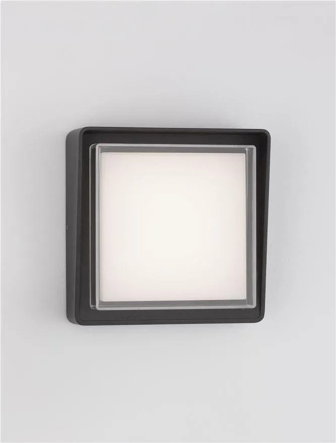 NV 9492550 Venkovní nástěnné svítidlo CAPE antracitový hliník matný akryl a čiré sklo LED 10W 3000K 220-240V 112st. IP65 - NOVA LUCE
