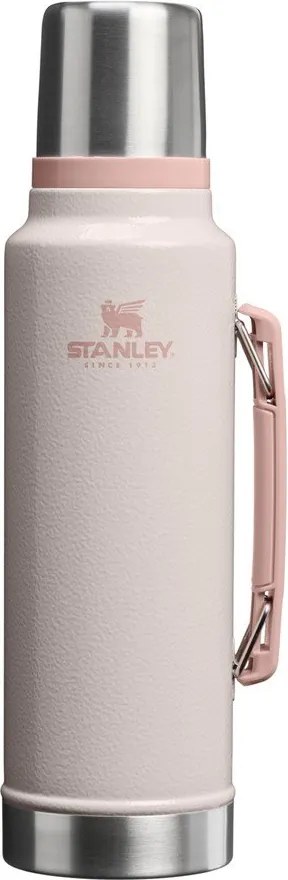 Světle růžová termoska z nerezové oceli 1,4 l Legendary Classic Bottle Hammertone Rose Quartz – Stanley