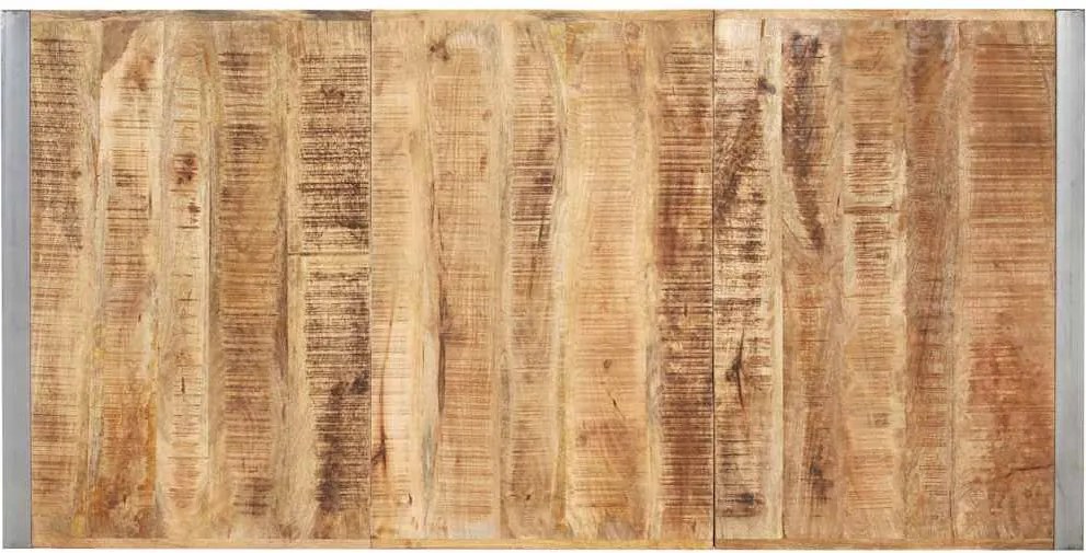 Jídelní stůl 180 x 90 x 75 cm masivní hrubé mangovníkové dřevo 321564