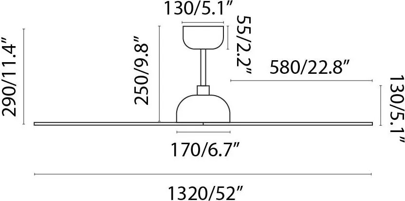 FARO 33447 GOTLAND L, černá/dřevo, stropní ventilátor - FARO