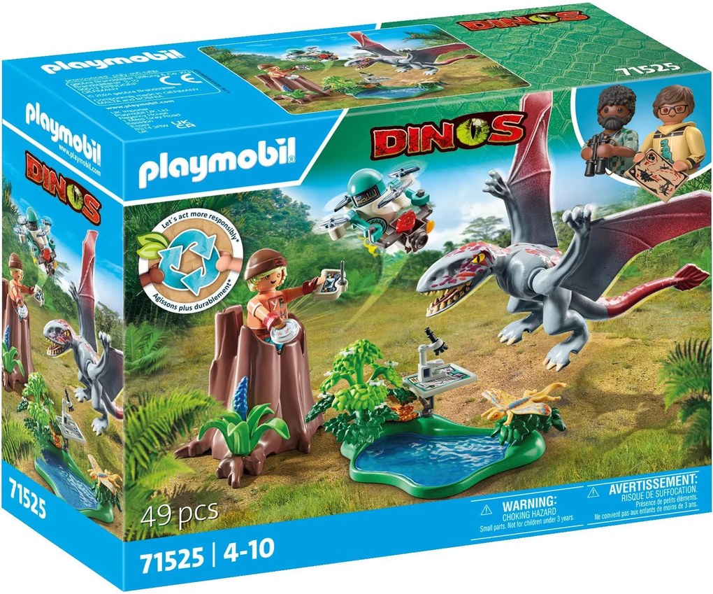 Set figurek a příslušenství playmobil 71525 observatoř pro dimorphodona