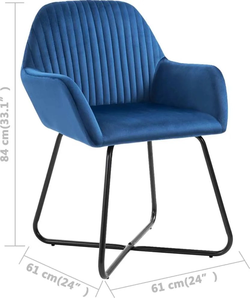 vidaXL Jídelní židle 2 ks samet [249802] Barva: Šedá