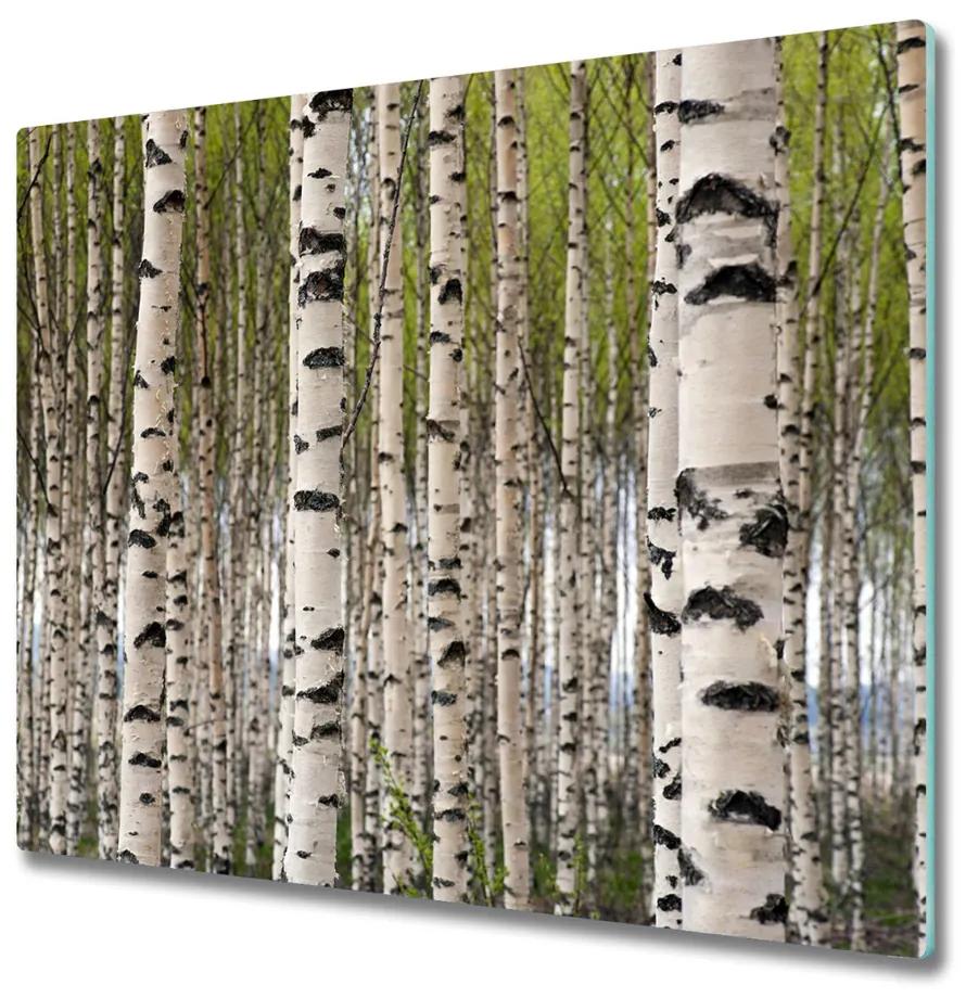 Skleněná krájecí deska Birch les 60x52 cm